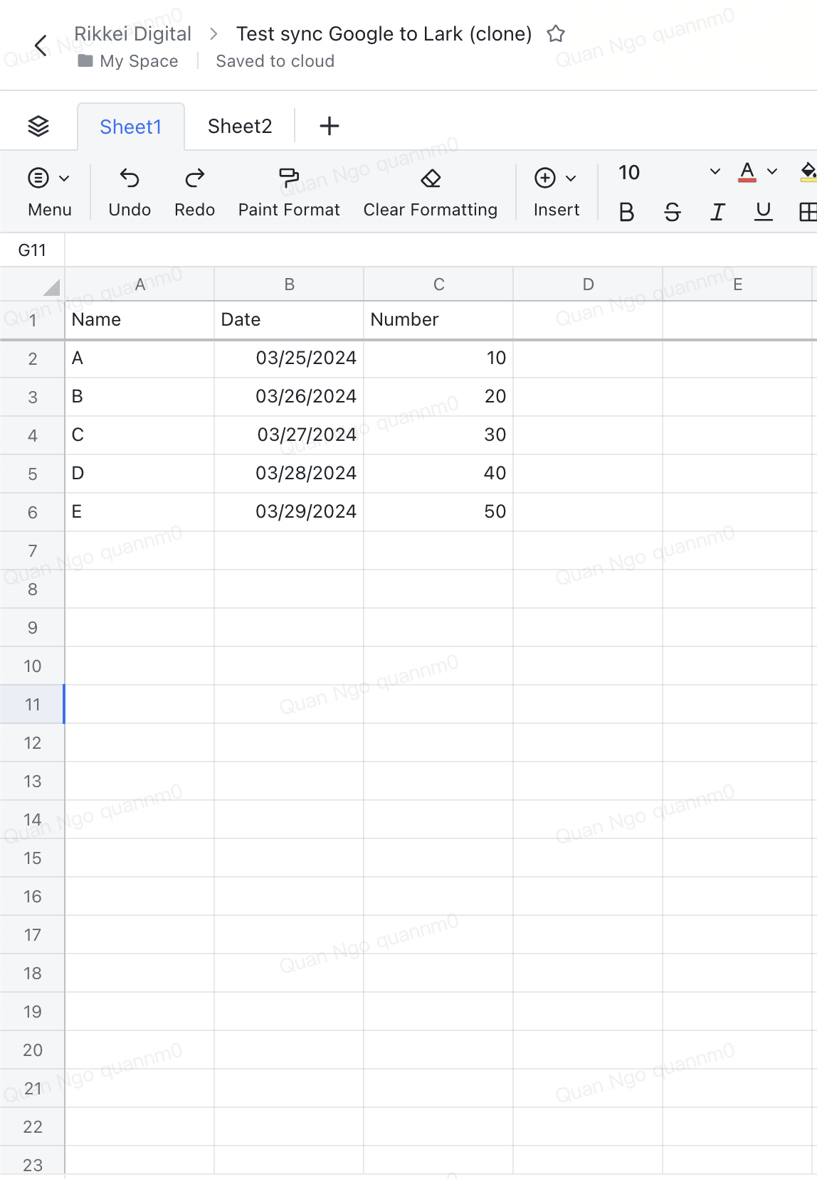 Google Sheets x Lark Sheets Integration
