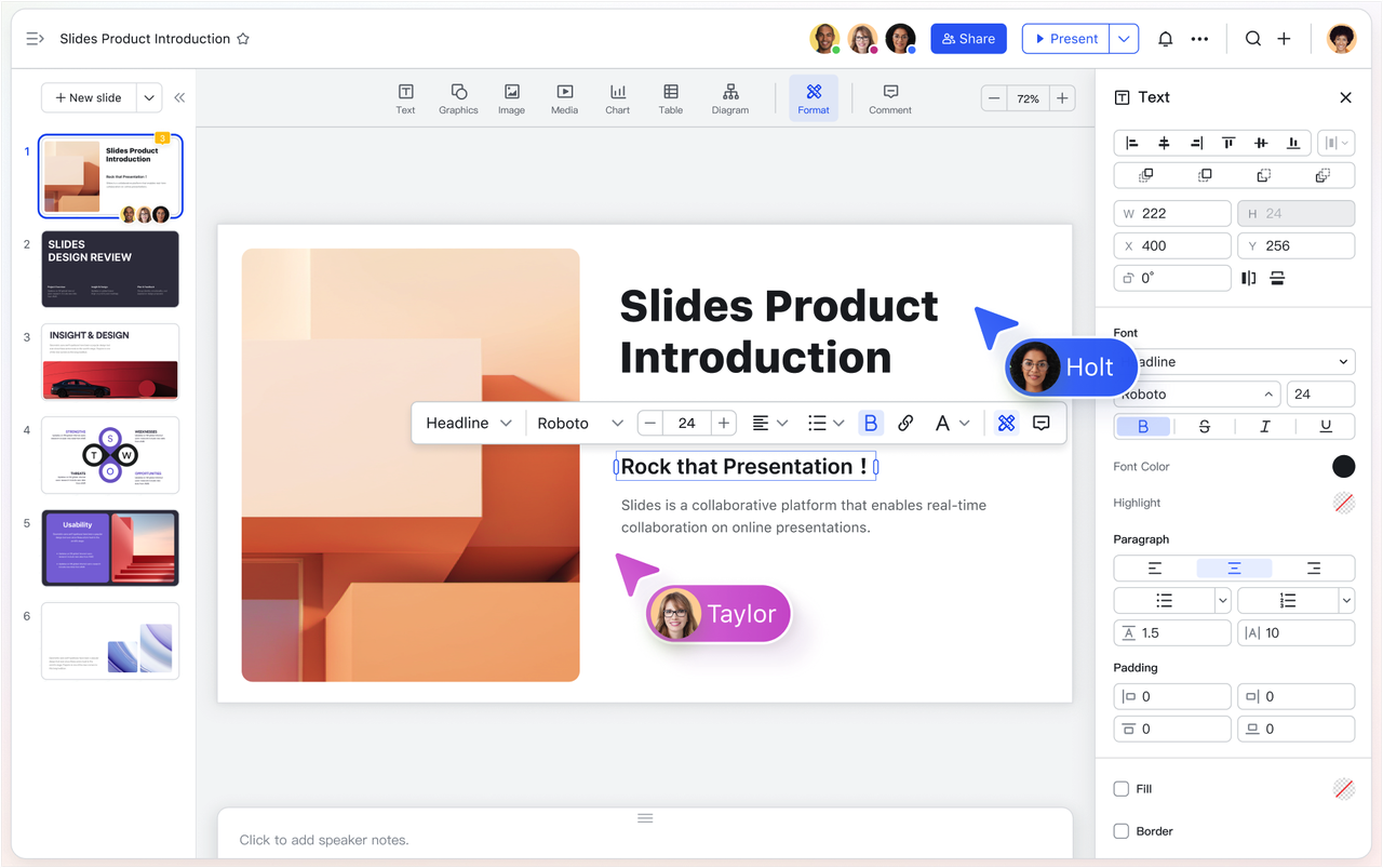 Lark Slides - Trợ thủ đắc lực cho các bài thuyết trình sáng tạo, chất lượng